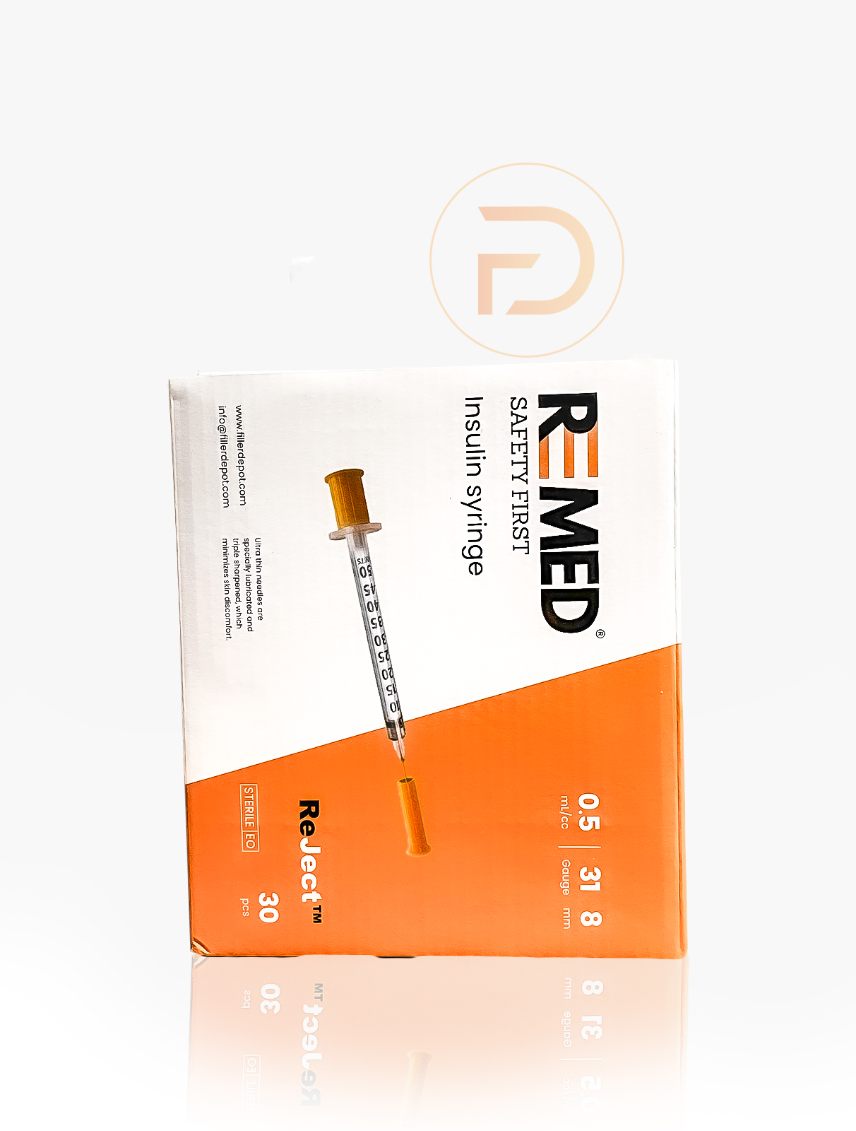 ReMed Insulin Syringe 0.5ml 31G 8mm (30-pack) - Fillerdepot