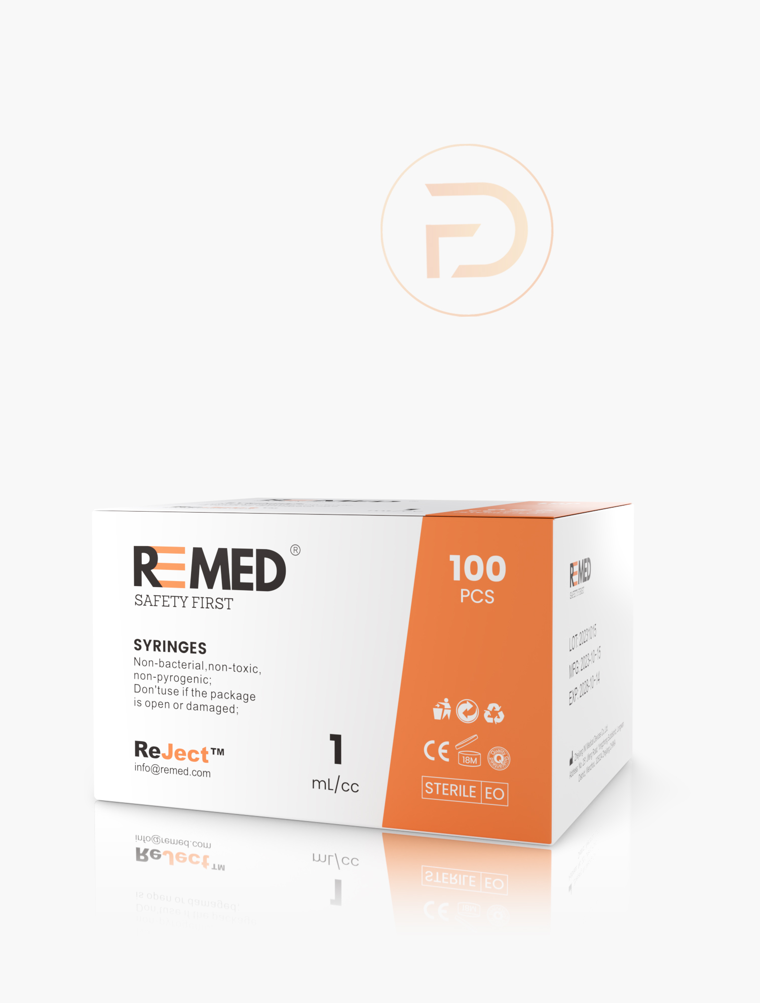 ReMed spruta med LuerLock (1ml) 100-pack - Low dead space - FillerDepot